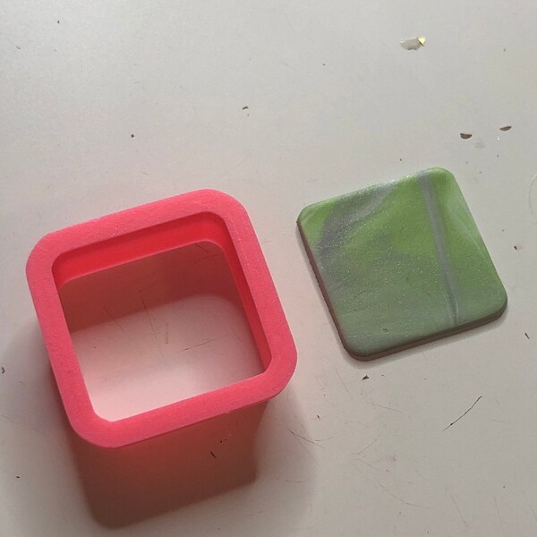 Round Corners Square Cutter for Cookie or Fondant Cutter & Polymer Clay ...