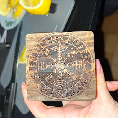 Norse Runes, Elder Futhark Divination Runic Dice, 4 Wooden Dice With ...