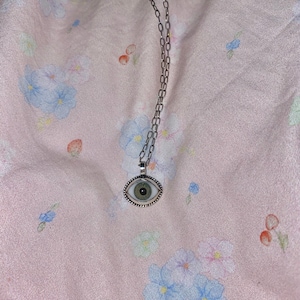 Simple Sterling Silver Glass Eye Necklace choose Your Own - Etsy