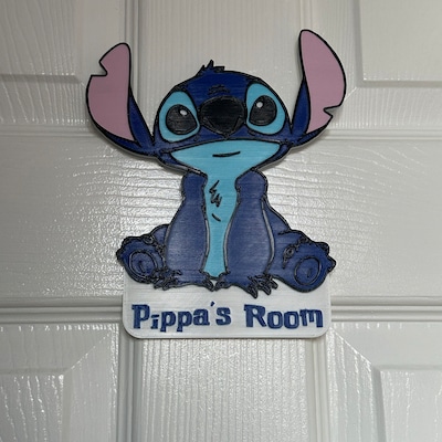 Personalised Lilo & Stitch Inspired 'stitch' 3D Printed Door Sign ...