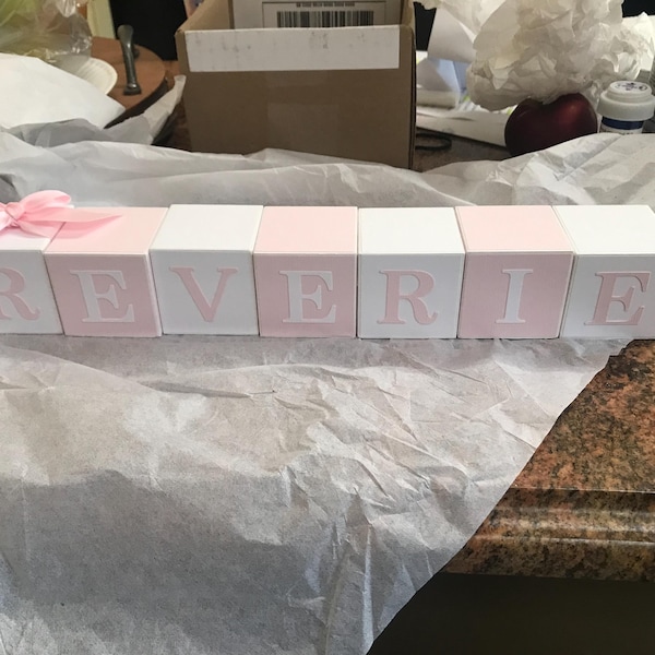 Custom Baby Name Blocks Baby Gift Baby Shower Newborn Nursery ...