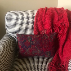 Any Size Red Turkish Kilim Throw Pillow Cover Dark Red - Etsy