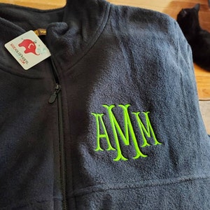 Monogrammed Full Zip Jacket, Monogrammed Fleece Jacket, Personalized ...