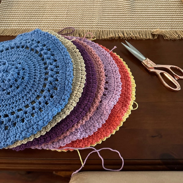 Easy Crochet Area Rug Pattern Textured Crochet Floor Mat Pattern ...