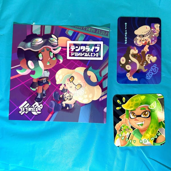Splatoon Hotlantis WV3 Posters Harmony Paruko Tartar Dedf1sh Octoling ...