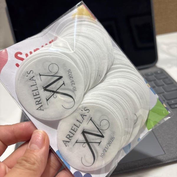 50 Personalized Edible Drink Toppers Quinceañera XV Design | Custom ...