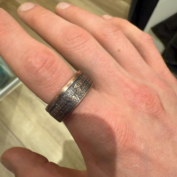 Jormungandr Coin Ring / Viking Ring Warrior Jewelry Celtic Ring Pagan ...