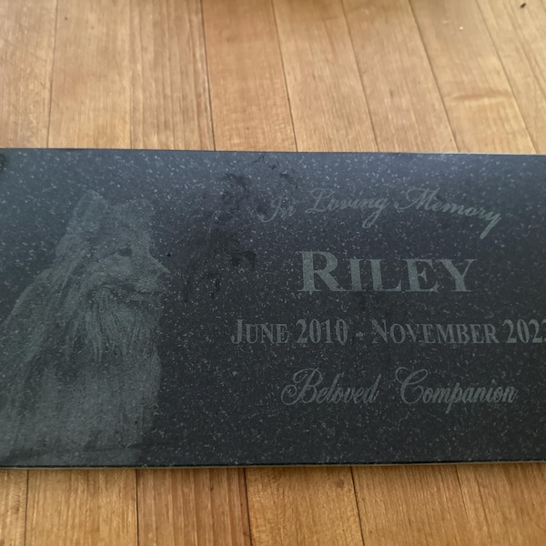 Custom Photo Laser Engraved Granite Headstone Cemetery Grave Marker ...