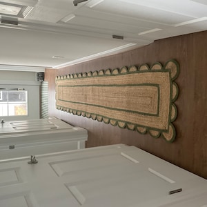 Scallop Wavy Jute Rug Natural Jute Wave Edge Rug Scalloped - Etsy