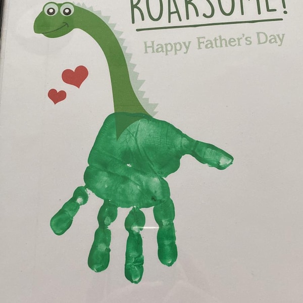 Handprint Art / Dad You Are Totally Roarsome / Kids Handprint Craft ...