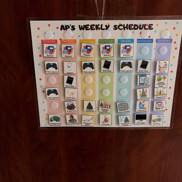 Kids Weekly Planner, Custom Weekly Kids Calendar, Visual Schedule for ...