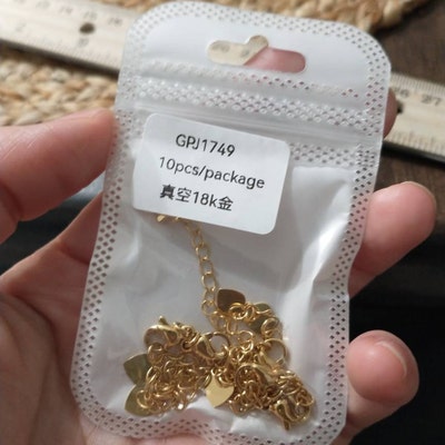 18K Gold Filled Chain Extender for Necklace Bracelet Supply Component ...