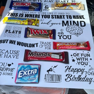 40th Birthday PRINTABLE Candy Poster Birthday Candy Sign 1984 Birthday ...