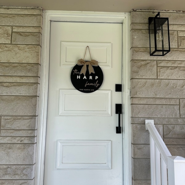 Personalized Family Door Sign, Welcome Door Name Hanger, Front Door ...