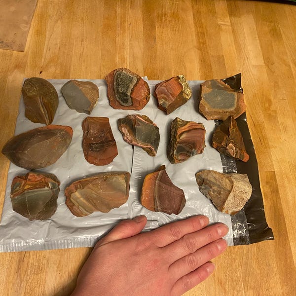 Polychrome Desert Jasper | Large Rough Jasper Rock for Tumbling | Size ...