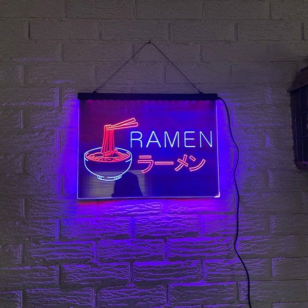 Ramen Japanese Noodles Shop Display Dual Color LED Neon Sign St6-i3613 ...