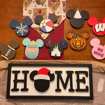 Interchangeable Mouse Head Home Sign Home Seasonal Mickey Home - Etsy