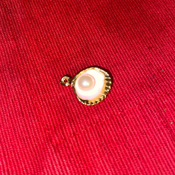 15x20mm 24 K Shiny Gold Plated Pearl Shell Pendants , Pearl Charms ...