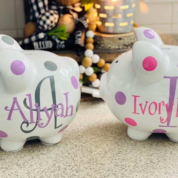 Piggy Bank for Girls-personalized Piggy Bank-piggy Bank-piggy Bank for ...