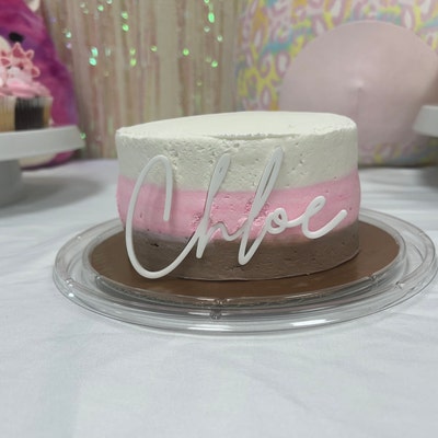 Script Name Acrylic Cake Charm Custom Cake Charm Birthday Cake Charm Name Cake Plaque ...