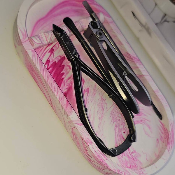 Nail Tech Tool Tray, Manicure Salon Tray, Bathroom Aesthetic Decor ...