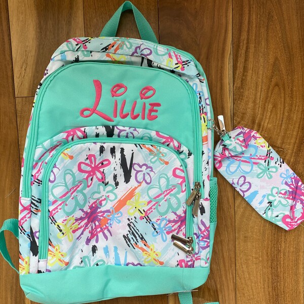 Kids Personalized Backpack, Monogram Backpack, Girls School Bag, Girls ...