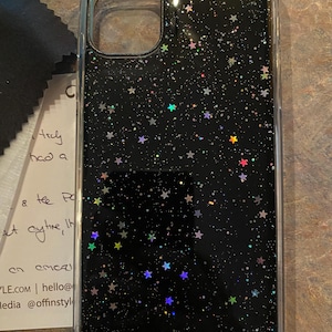 IPhone 15 Celestial Space Astronomy Case With Holographic Stars Glitter ...