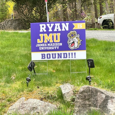 College Bound Yard Sign, College Logo Sign, Custom College Yard Sign ...