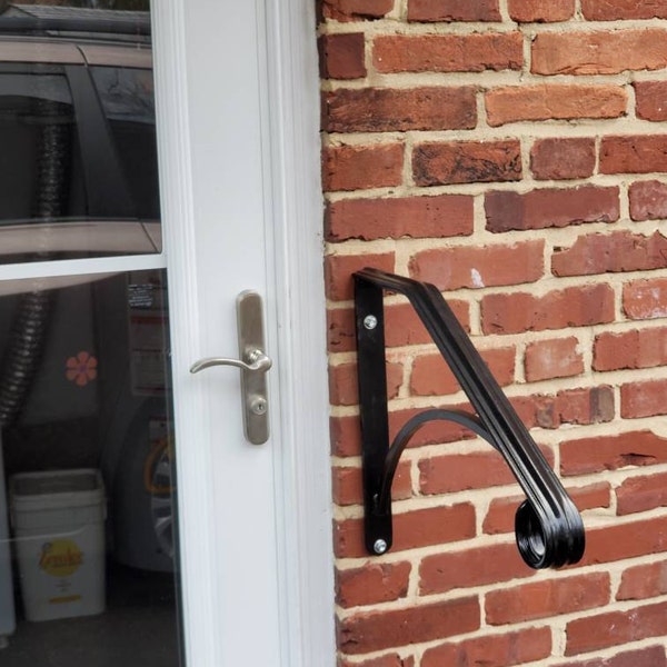 Grab Rail Railing Decorative Steel Top for 1 or 2 Steps Attaches to a ...