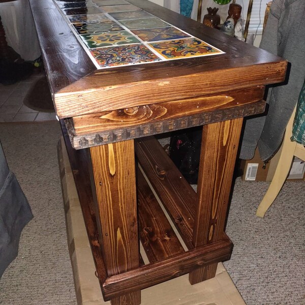 Talavera Mexican Tile End Table - Etsy