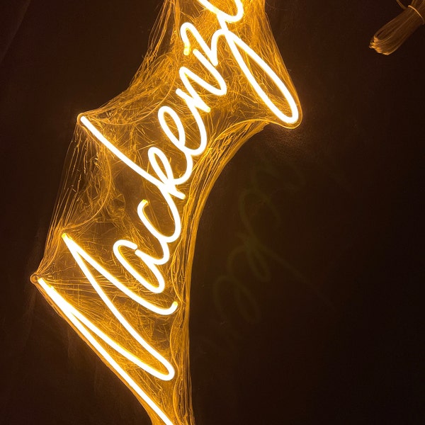 Custom Neon Sign Kids Name Family Name Custom Flex Led Neon Light Baby ...