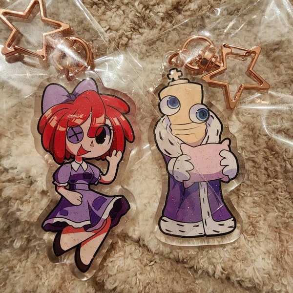 Double Sided Acrylic Keychains | the Amazing Digital Circus | Pomni ...
