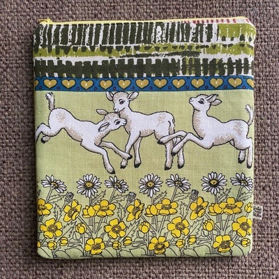 Meow Cosmic Cat Art Pop Silk Screen Kitty Coin Purse Ivory Cream Small ...