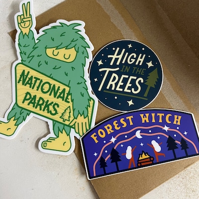 National Parks Map Print With Tree Stickers and Frame to Keep Track of ...