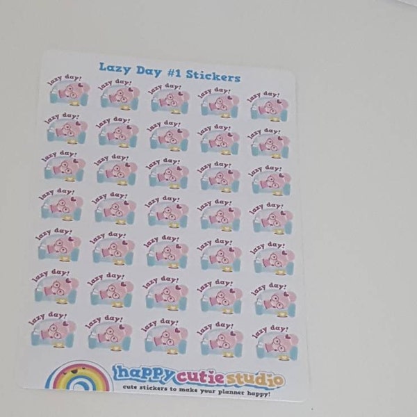 35 Cute Lazy Day Girl Planner Stickers - Etsy