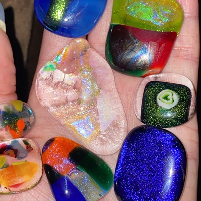 Handmade Fused Glass Gems From the Rock Fairy - Etsy