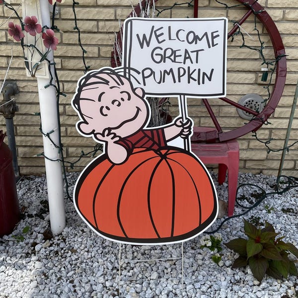 Sally Brown / Welcome Great Pumpkin Yard Sign / Peanuts Yard Sign ...