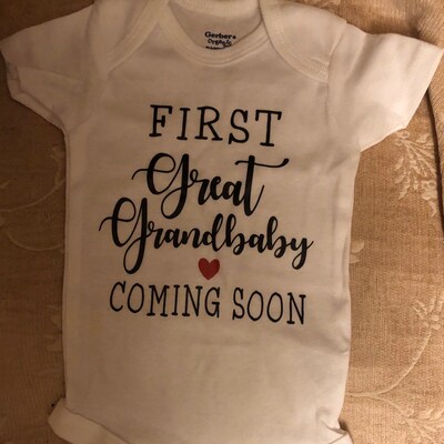 First Great Grandbaby Custom Pregnancy Announcement Baby Reveal Gift ...