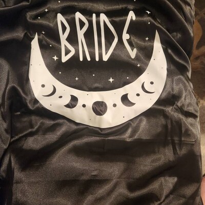 Bride Future Mrs. Gothic Bat and Spider Web Robe, Maid of Honor Robe ...