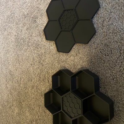 Board Game Token Tray Stackable 5 Bin Hexagon Token Tray, Organizer ...