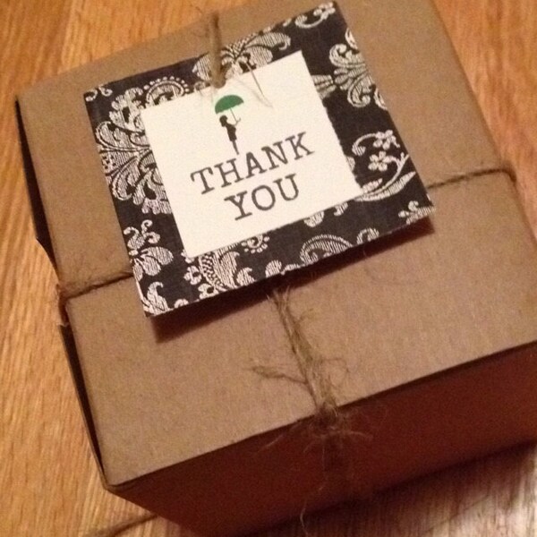 25 4x4x4 Gift Box, Set of 25 Kraft Gift Box, Natural Kraft Box, Wedding ...