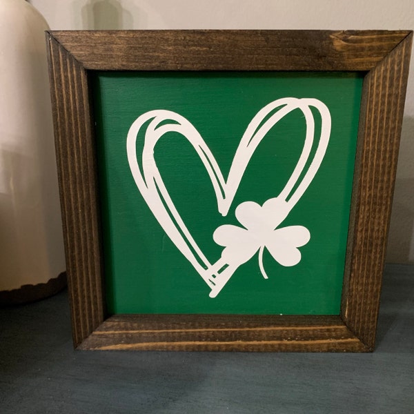 Shamrock and Hand Drawn Heart St Patty's Day SVG, St Patrick's Day SVG ...