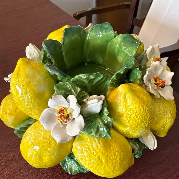 Italian Ceramic Lemon Decorations for Kitchen - Hand Painted Kitchen ...