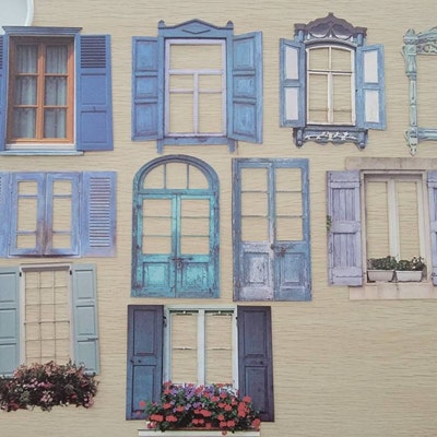 10 Pcs Victorian Vintage Window and Door Stickers, Green Window and ...