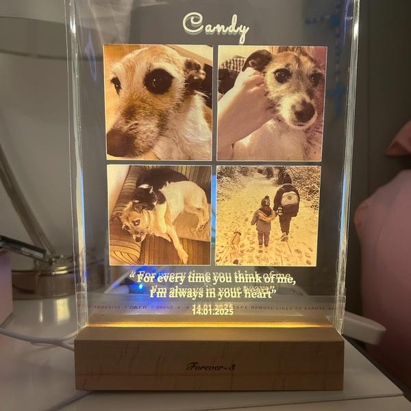 Custom Photo Collage Plaque, Personalized Picture Frames Glass Art ...