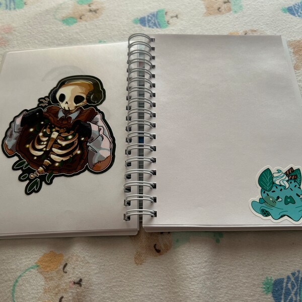 Aesthetic Chilling Skeleton Waterproof Stickers! - Etsy
