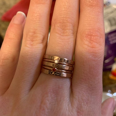 Back to School Jewelry Class Ring Set Stackable Class Rings Affordable ...