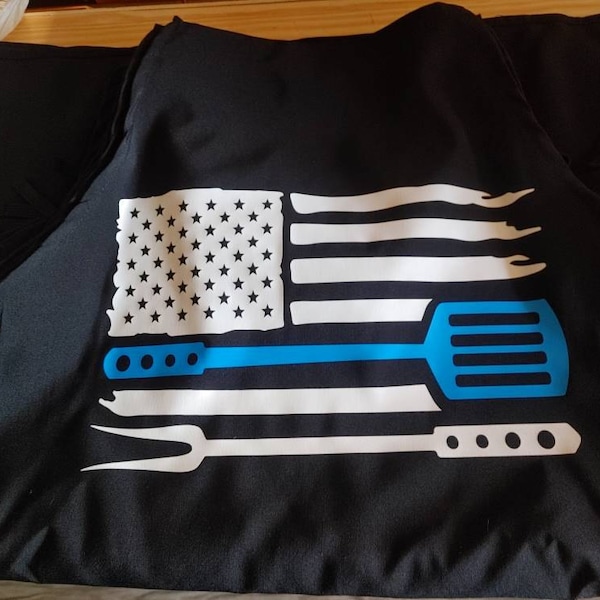 BBQ Flag Svg Png Files, American Flag Svg, Fork and Spatula Svg ...