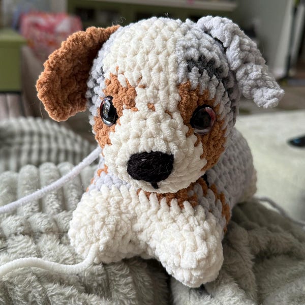 Crochet Dog PATTERN 3 in 1: Aussie Pups | Australian Shepherd | PDF ...