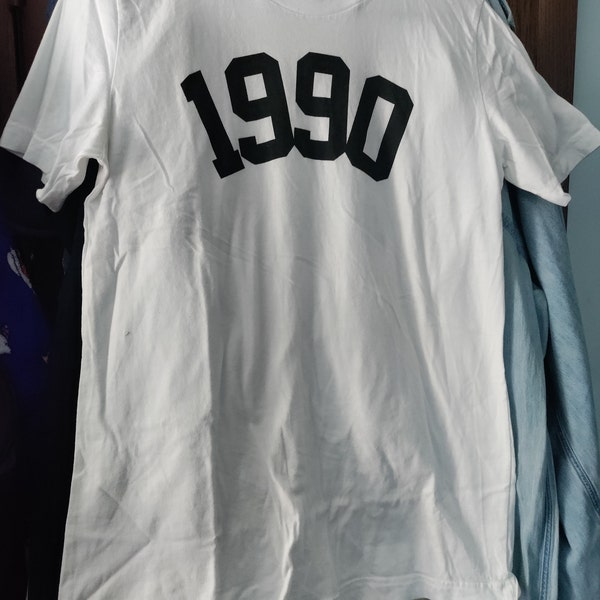 1990 Birthday Year Shirt, 1990 Tshirt, 1990 Shirt for Women, Born in ...